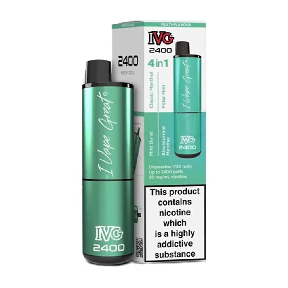 IVG 2400 Menthol Edition 4 in 1 Disposable Vape (2400 Puffs) - Vape ...